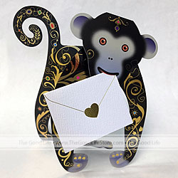 Zaza Card (Monkey) [SD-148] - $7.45 : TheGoodLifeStore.com, Spectacular ...